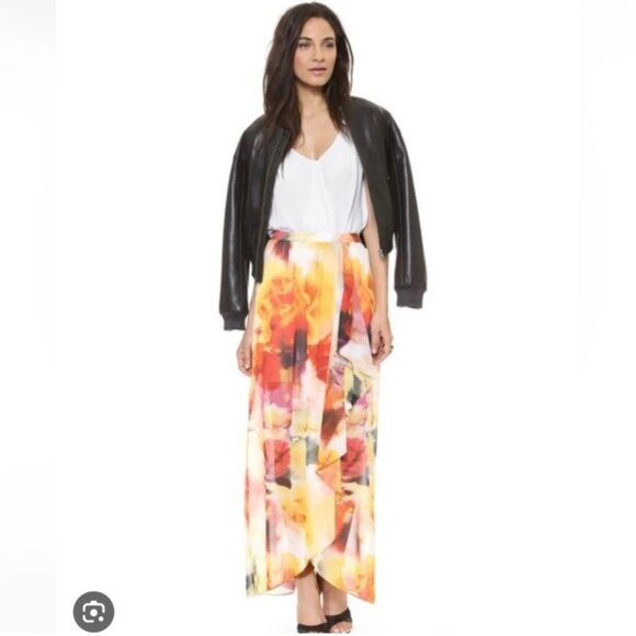 Alice + Olivia | Skirts | Alice Olivia Leah Maxi Ruffle Skirt Size 8 ...